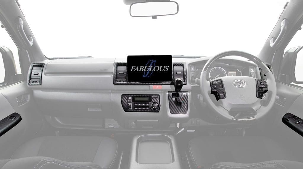 FABULOUS Dry Carbon 11Pcs Panel Set for Hiace 200 Series Normal Body ...